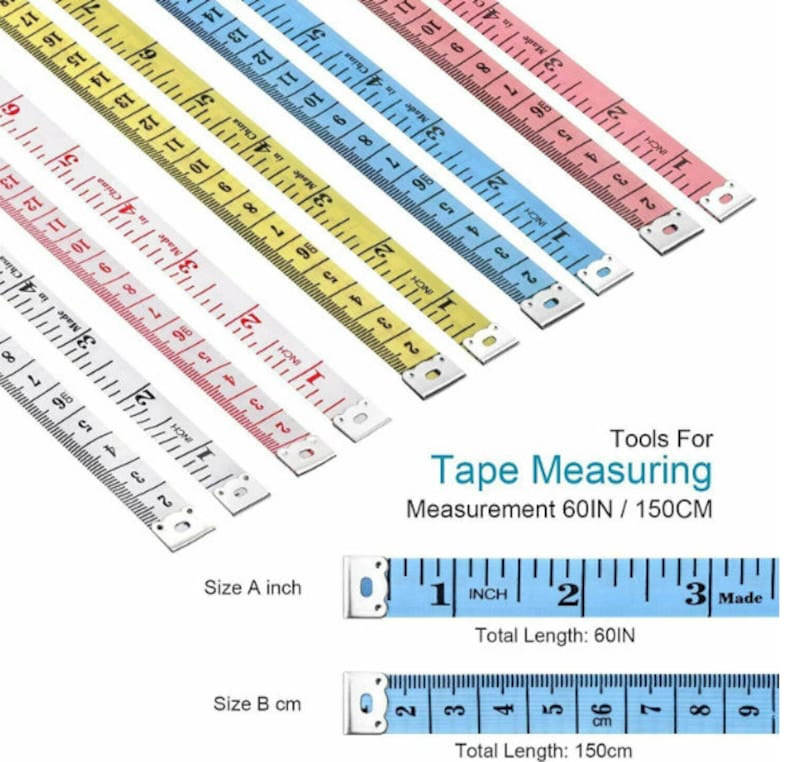 60 Body Measuring Tailor Tape Ruler Sewing Cloth Measure Seamstress ...