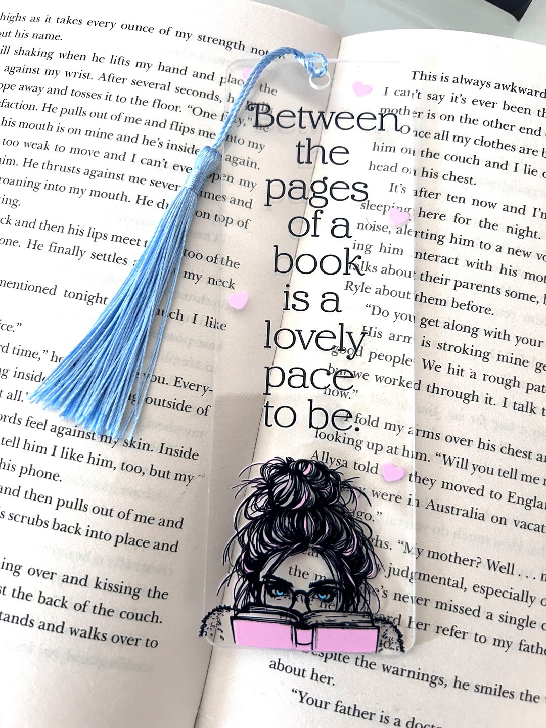 Clear Acrylic Bookmark - Etsy