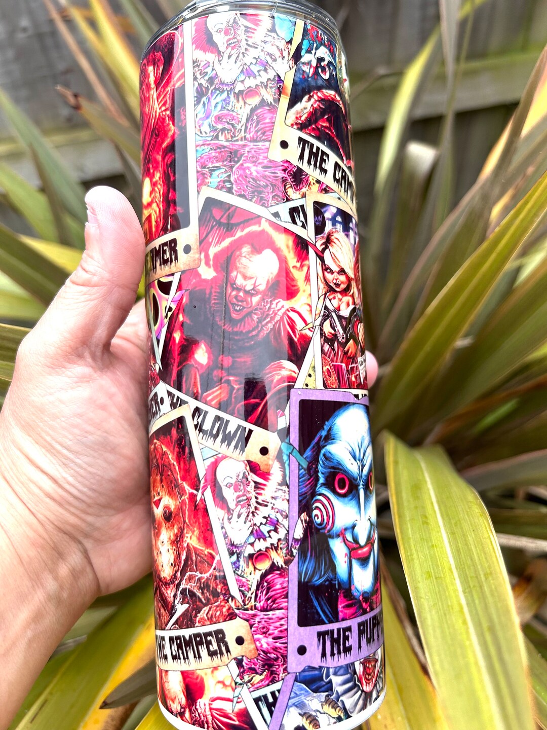 20oz Horror Films Characters Tumbler and Straw - Etsy