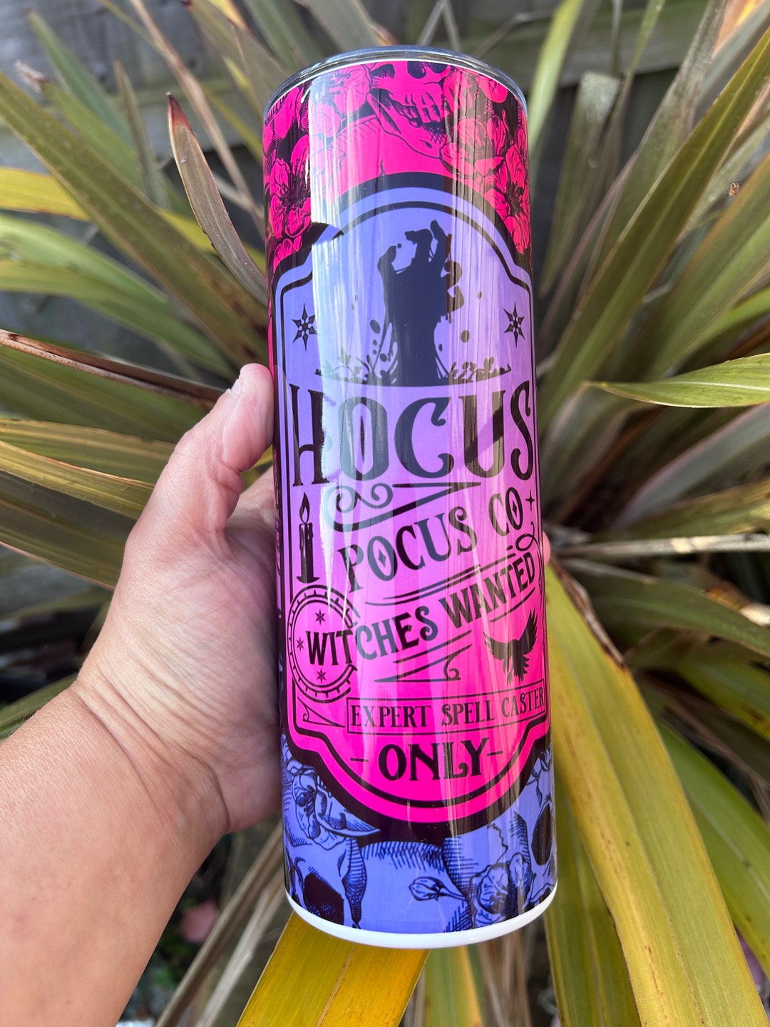 20oz Spooky Hocus Pocus Skull Design Tumbler and Straw - Etsy