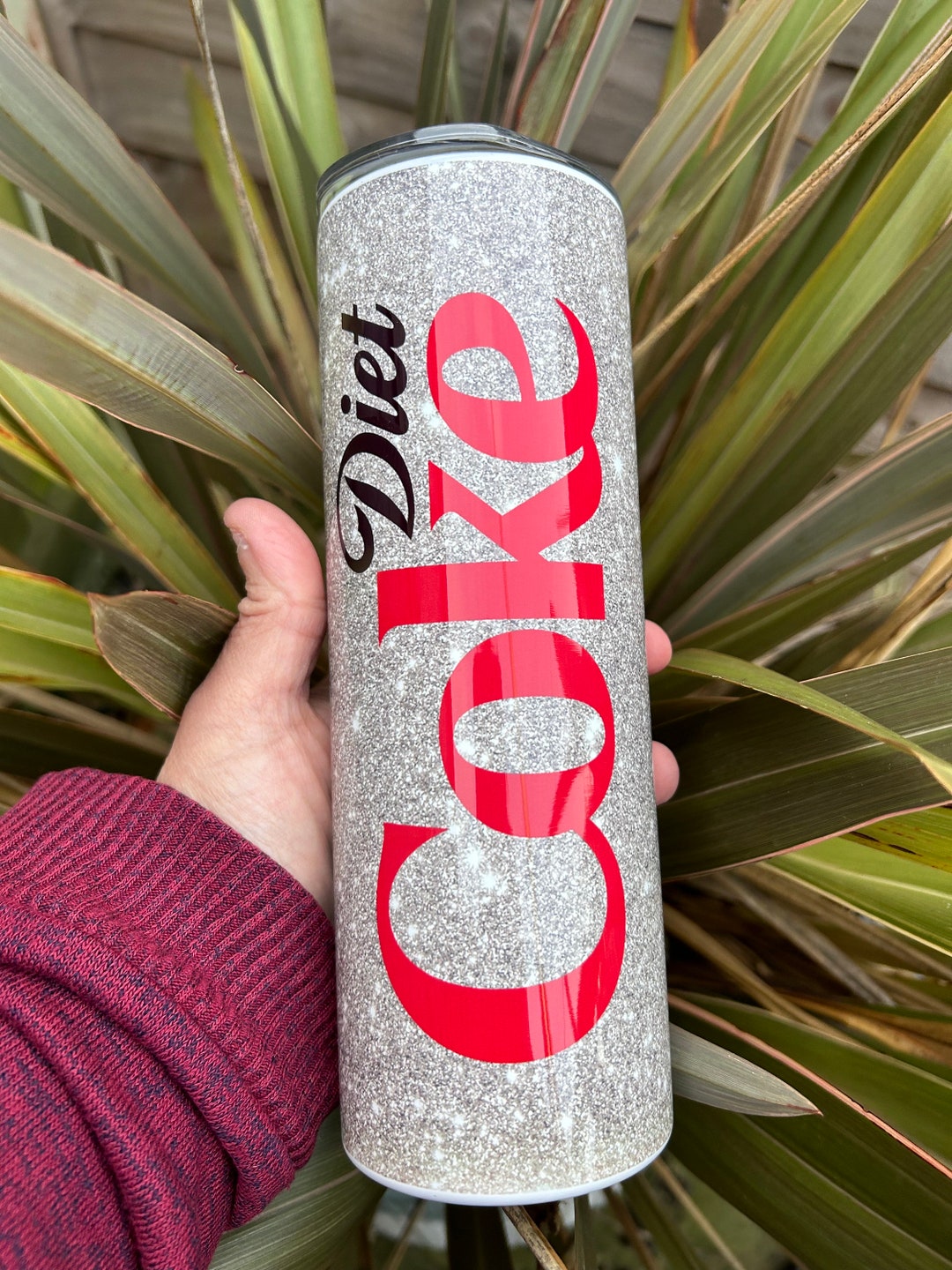 20oz Diet Coke Pink Sparkle Tumbler and Straw - Etsy UK