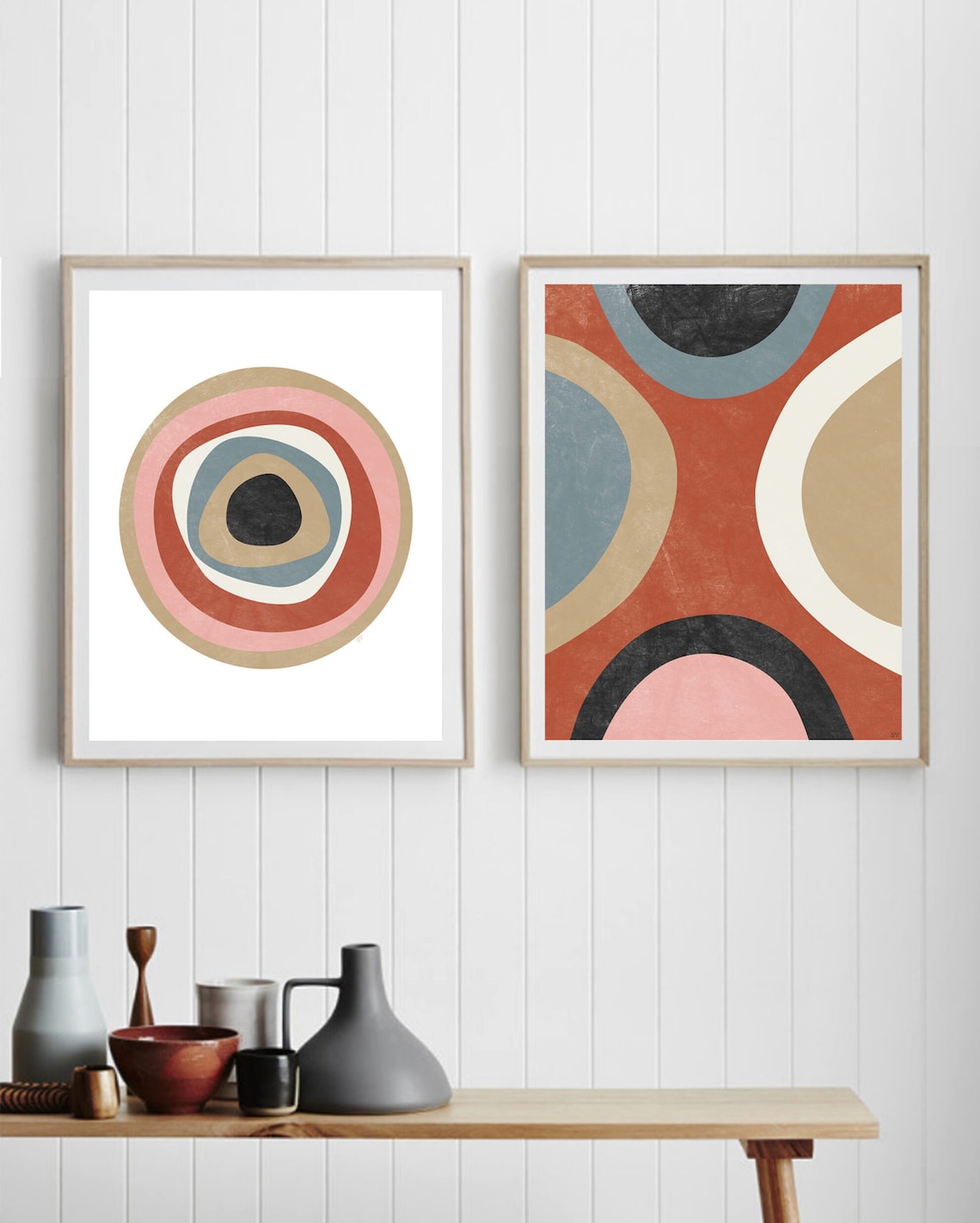 Circle Wall Art / Boho Circles Art Print / Square Wall Art / Circle ...