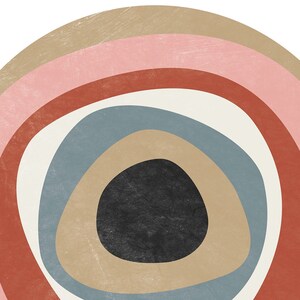 Circle Wall Art / Boho Circles Art Print / Square Wall Art / Circle ...