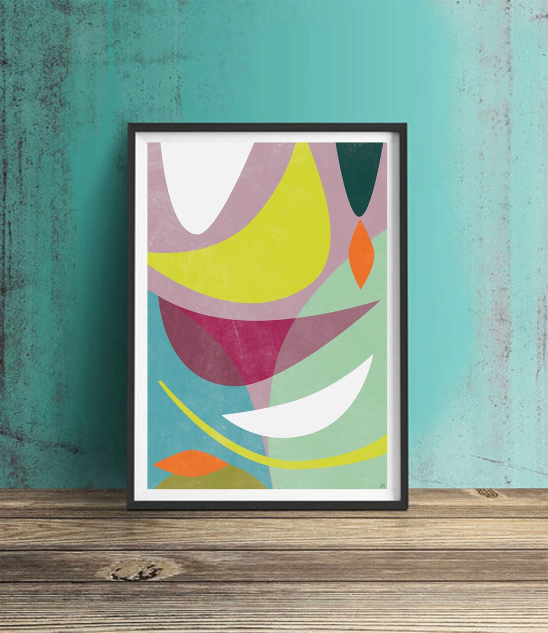 Colorful Abstract Art / Bright Color Wall Art / Contemporary Modern Art ...