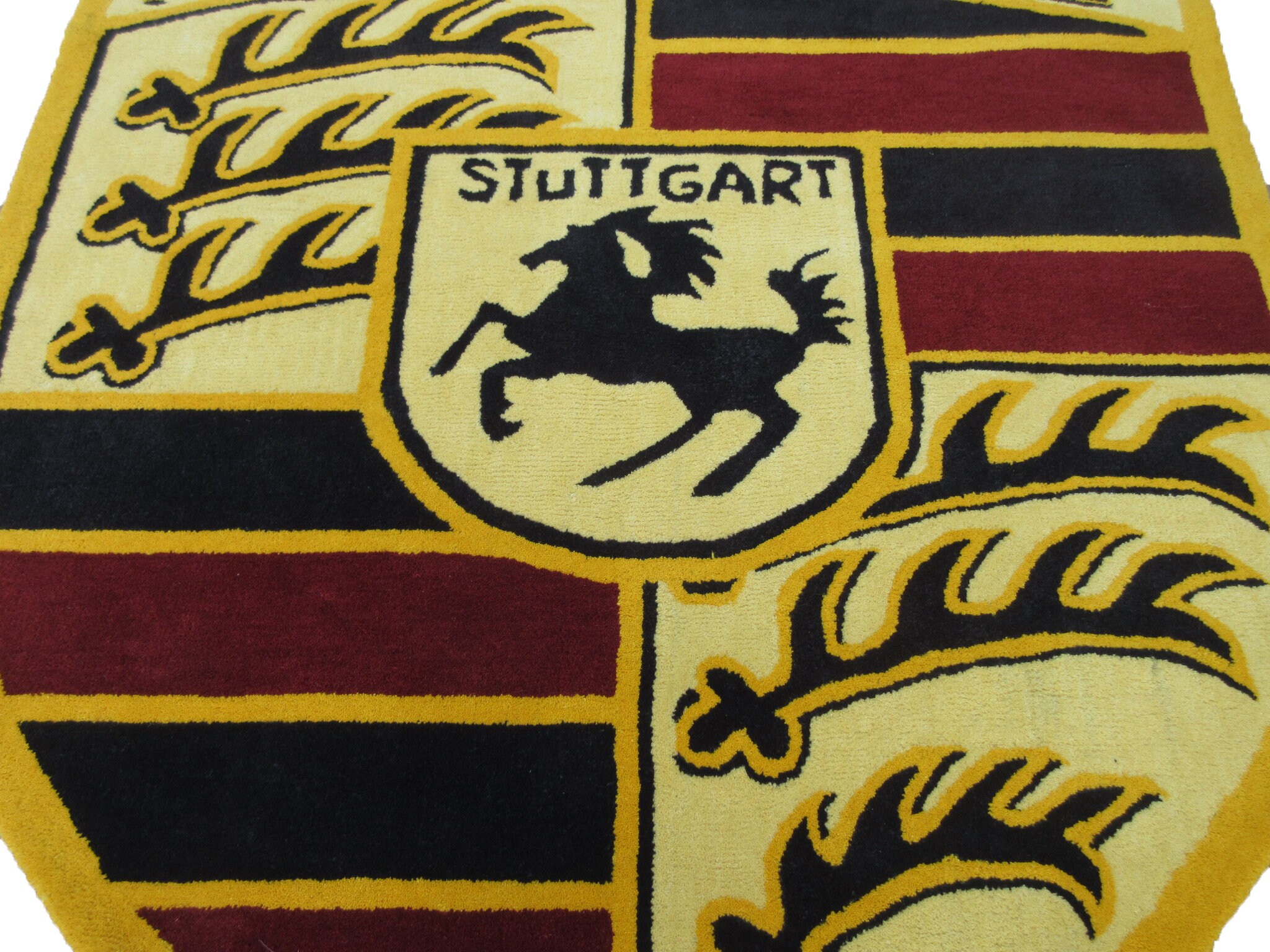 Luxury Handmade Porsche Rug 6x4 Ft Pure Wool Carpet Gold Color Home ...