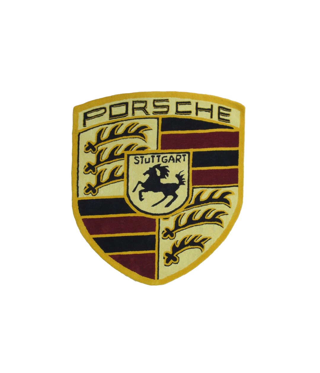 Luxury Handmade Porsche Rug 6x4 Ft Pure Wool Carpet Gold Color Home ...