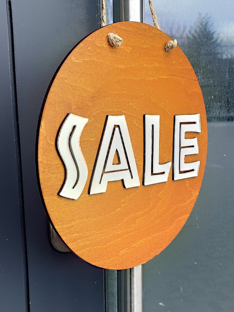 For Sale Business Sign, Store Sign, Hanging Open Sign, on Sale Sign ...