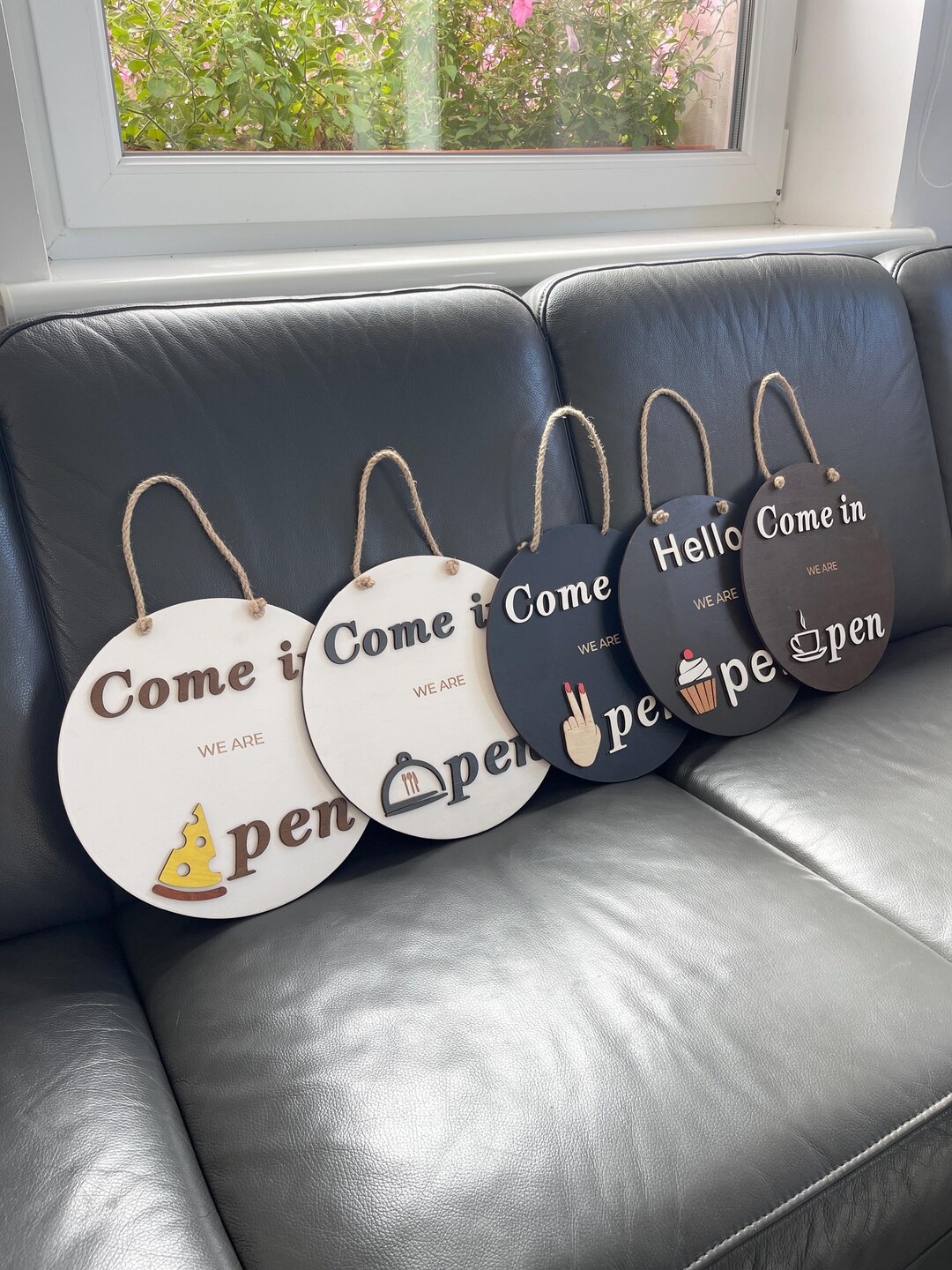 Open Closed Coffee Sign for Business, Boutique Salon Store Closed Sign ...