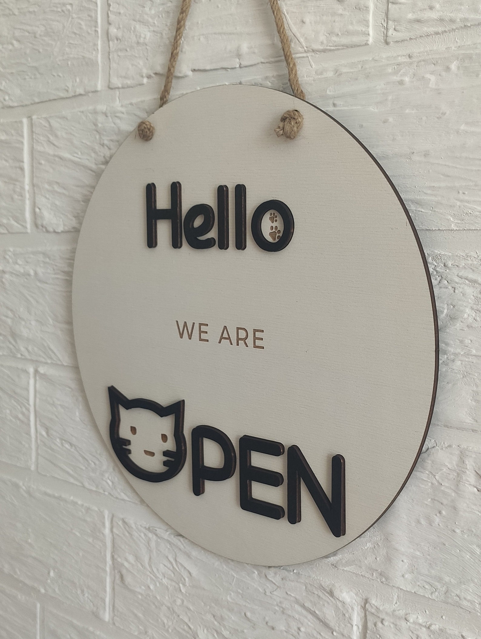 Double Sided Open Closed Sign for Business - Custom Boutique, Store ...