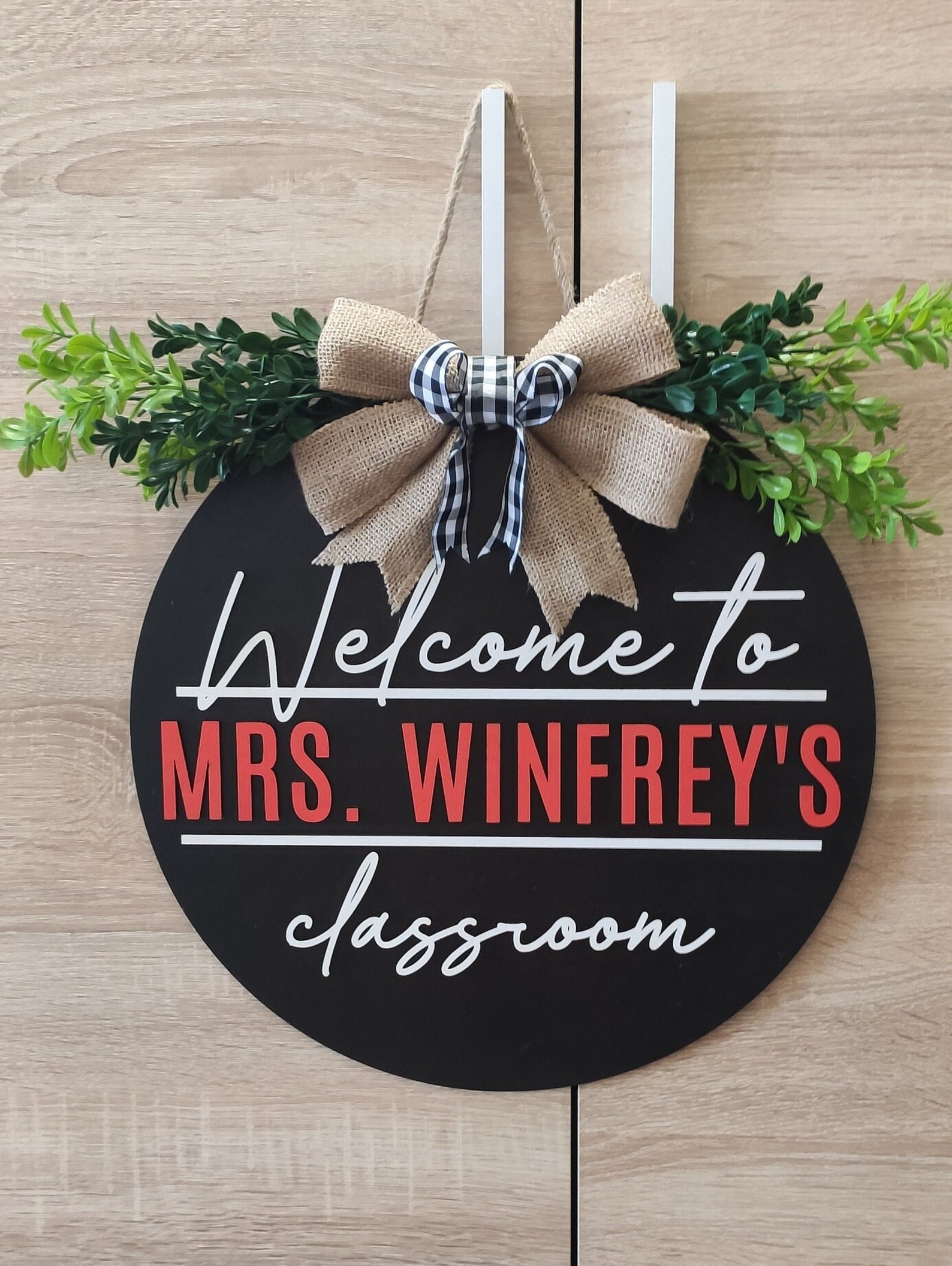 Personalized Teacher Door Sign Teacher Name Wood Sign - Etsy