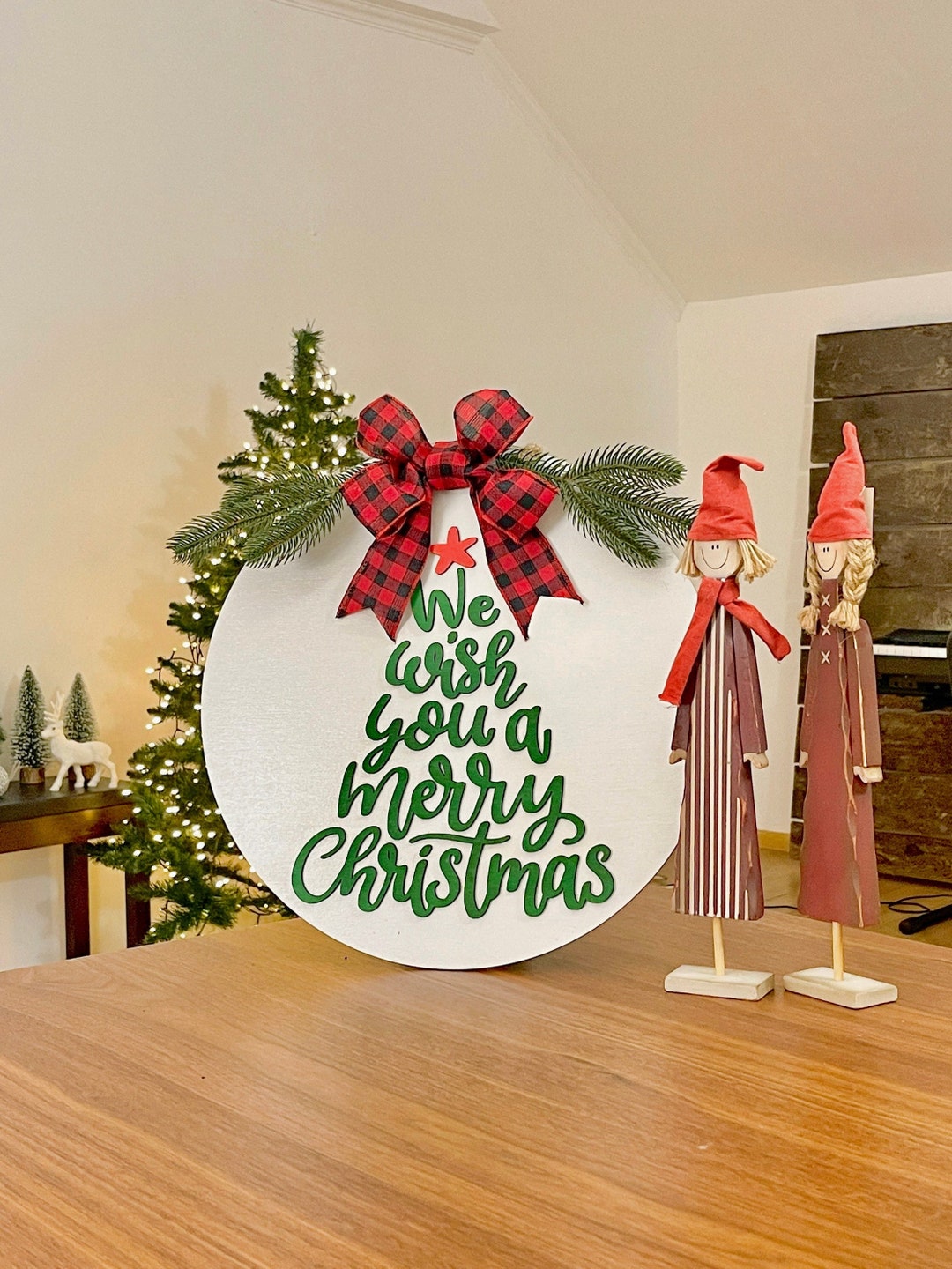 Christmas Door Decor, Christmas Sign, Christmas Wreath, Merry Christmas ...