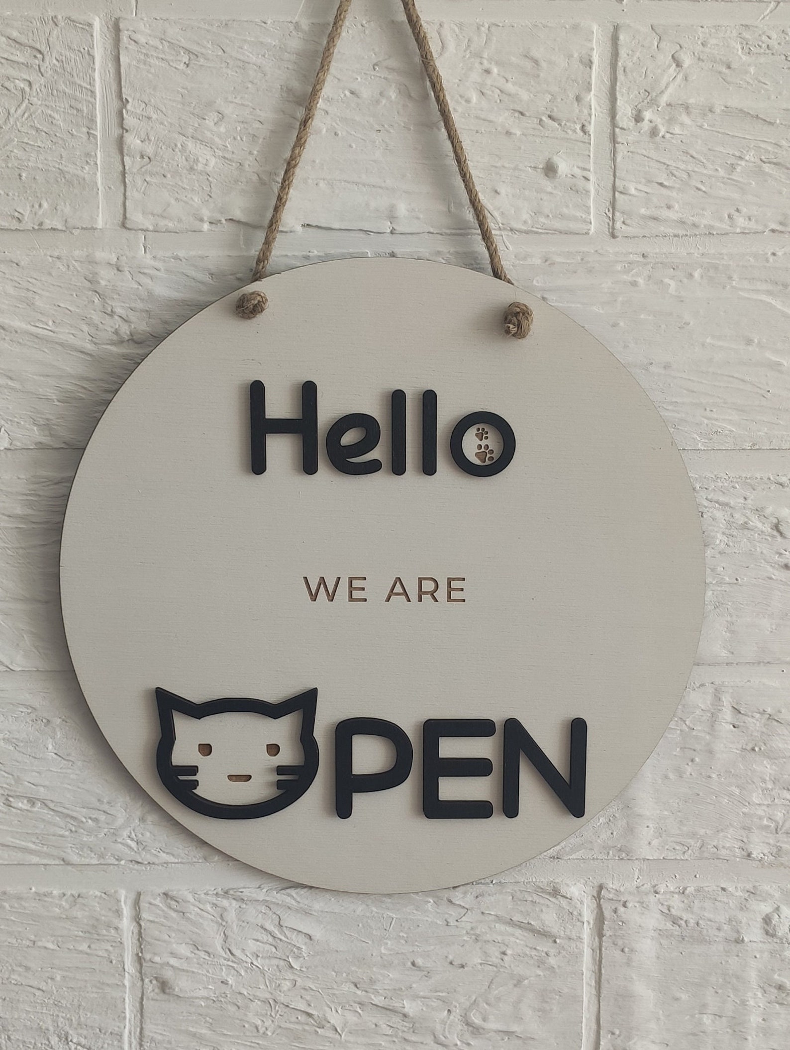 Double Sided Open Closed Sign for Business Custom Boutique - Etsy
