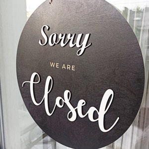 Open Closed Business Sign, Boutique Sign, Closed Shop Sign, Business ...