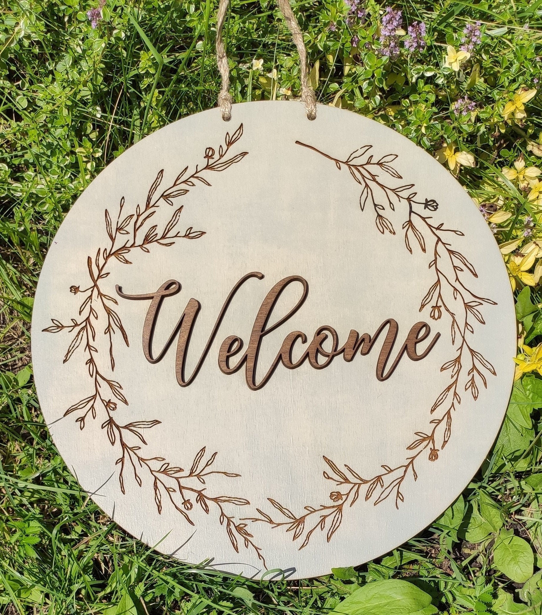 Welcome Door Sign, Door Welcome Sign, Welcome Door Hanger, Door Entry ...