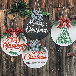 Personalized Christmas Family Name Sign, Wood Name Sign, Christmas ...