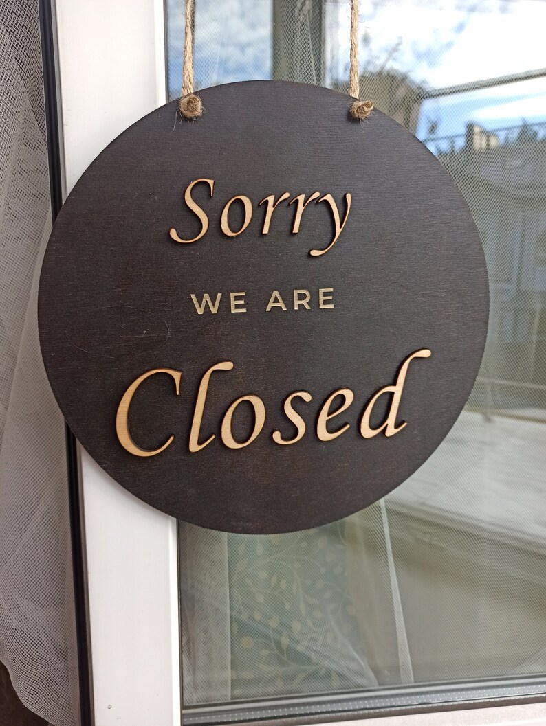 Open Closed Business Sign Boutique Sign Closed Shop Sign - Etsy