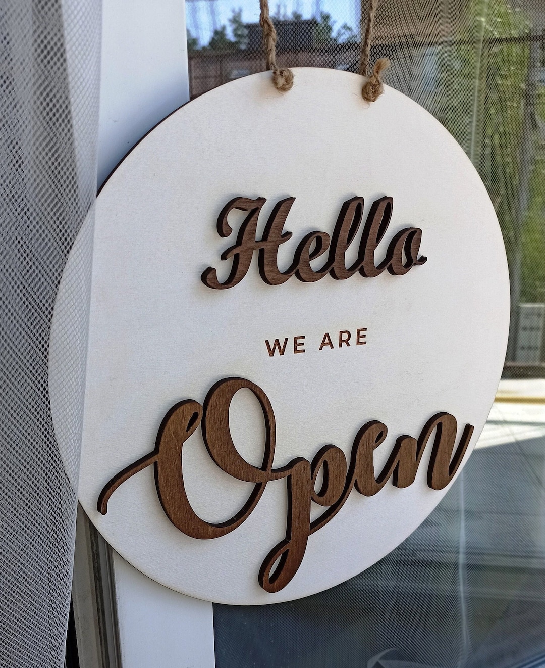 Open Closed Sign for Business - Custom Boutique, Store, Salon Sign ...