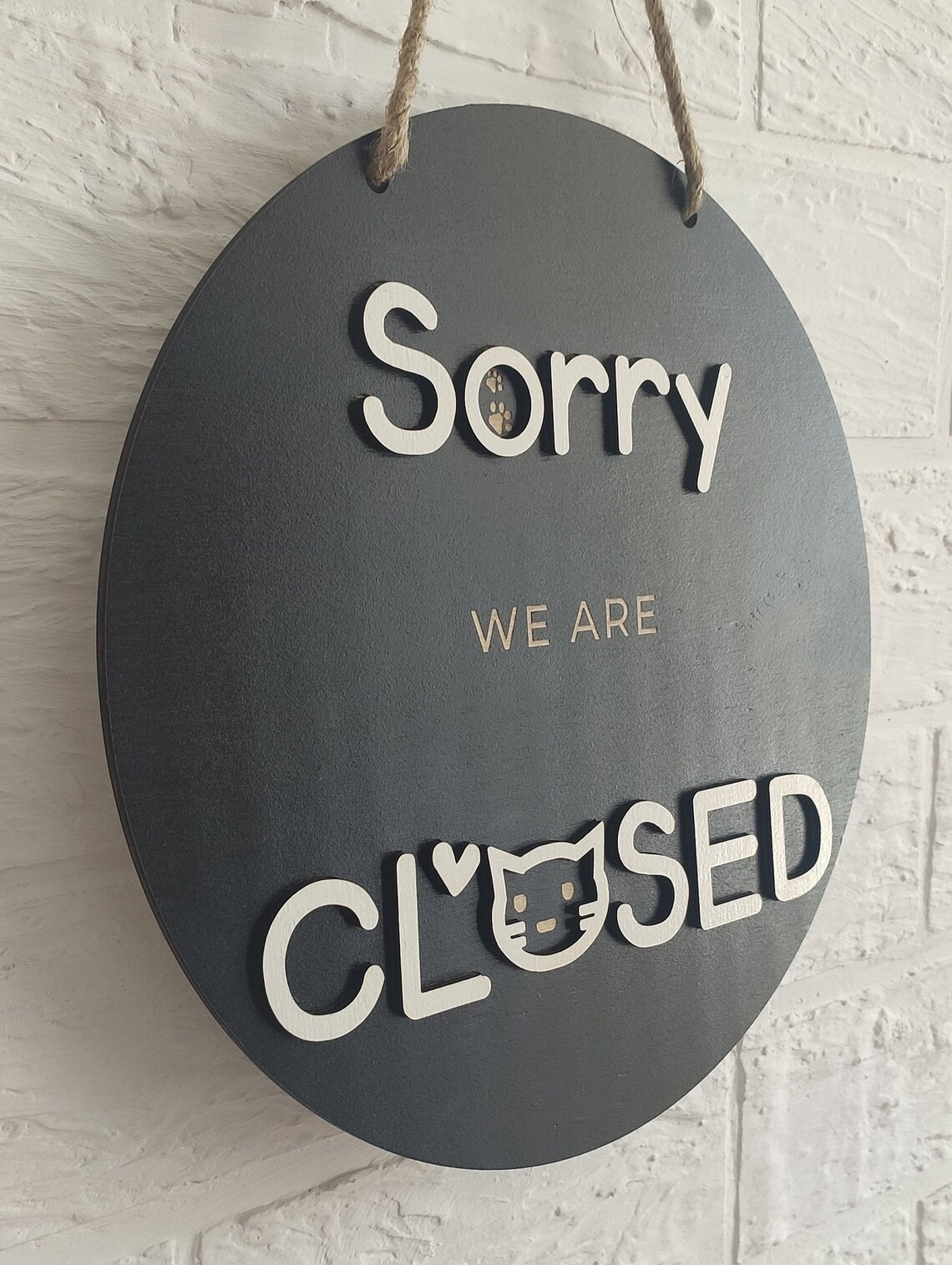 Double Sided Open Closed Sign for Business Custom Boutique - Etsy