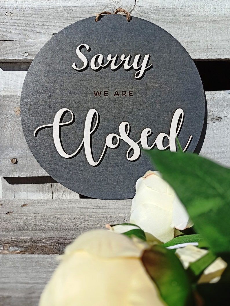 Open Closed Sign for Business Custom Boutique Store Salon - Etsy