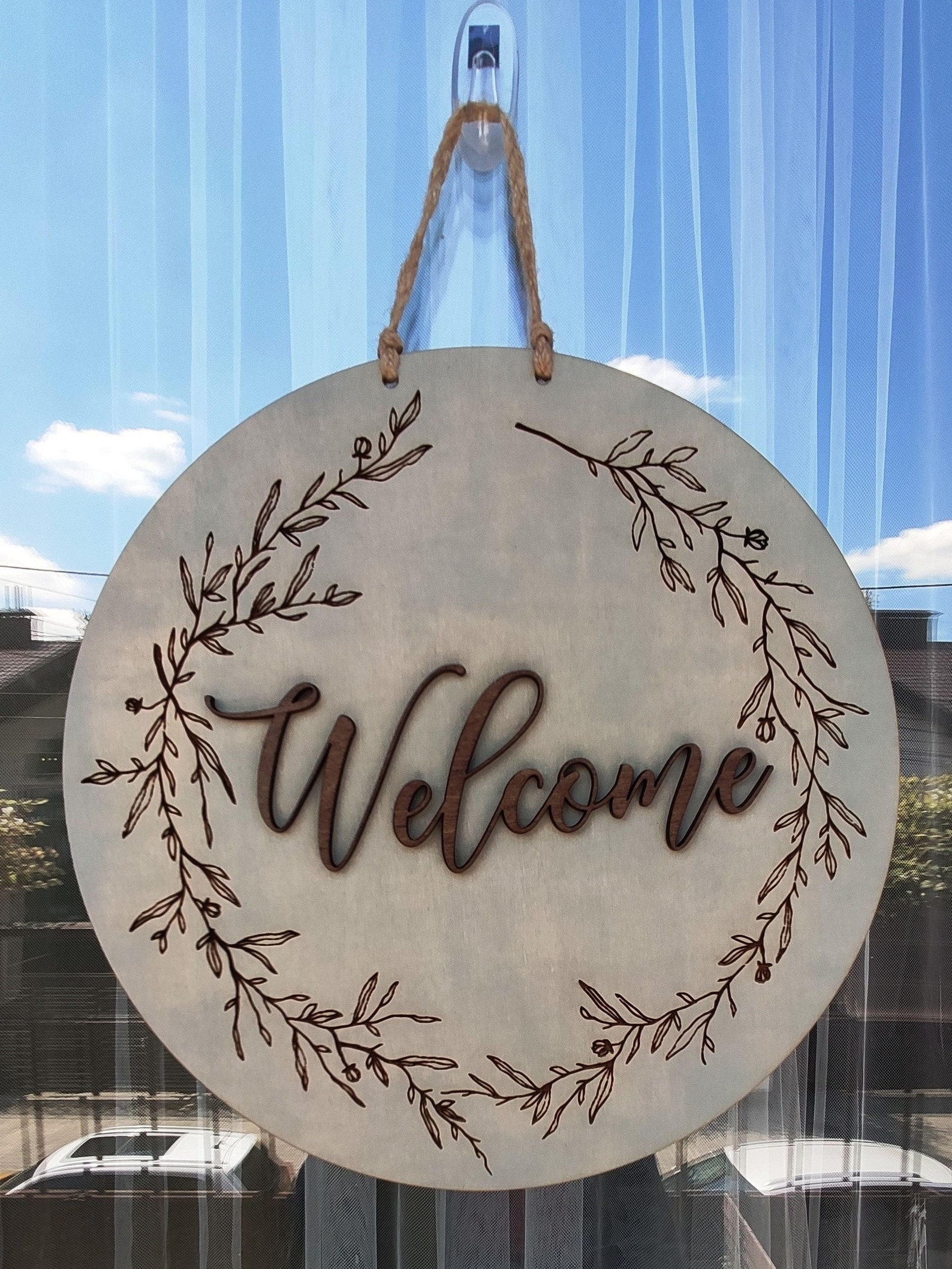 Welcome Door Sign, Door Welcome Sign, Welcome Door Hanger, Door Entry ...