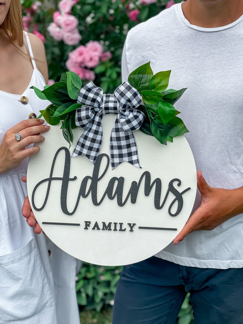 Personalized Family Door Sign Last Name Sign Welcome Door - Etsy