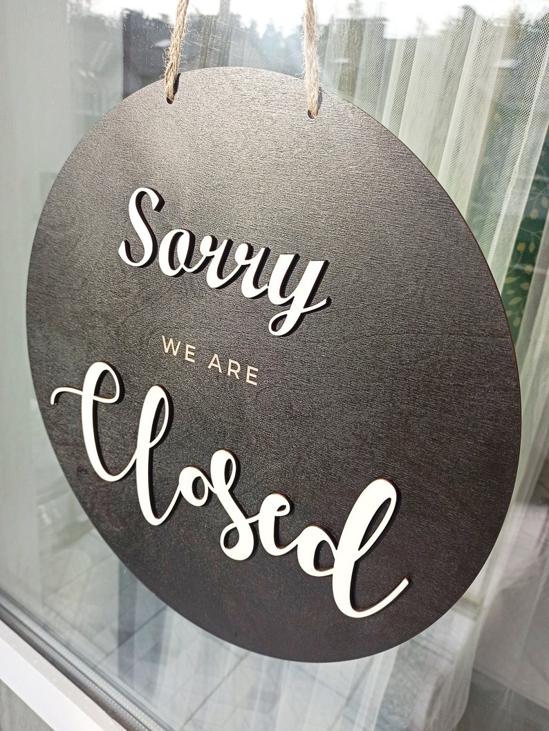 Open Closed Business Sign Boutique Sign Closed Shop Sign - Etsy