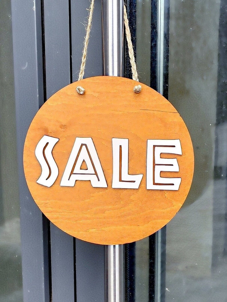 For Sale Business Sign, Store Sign, Hanging Open Sign, on Sale Sign ...