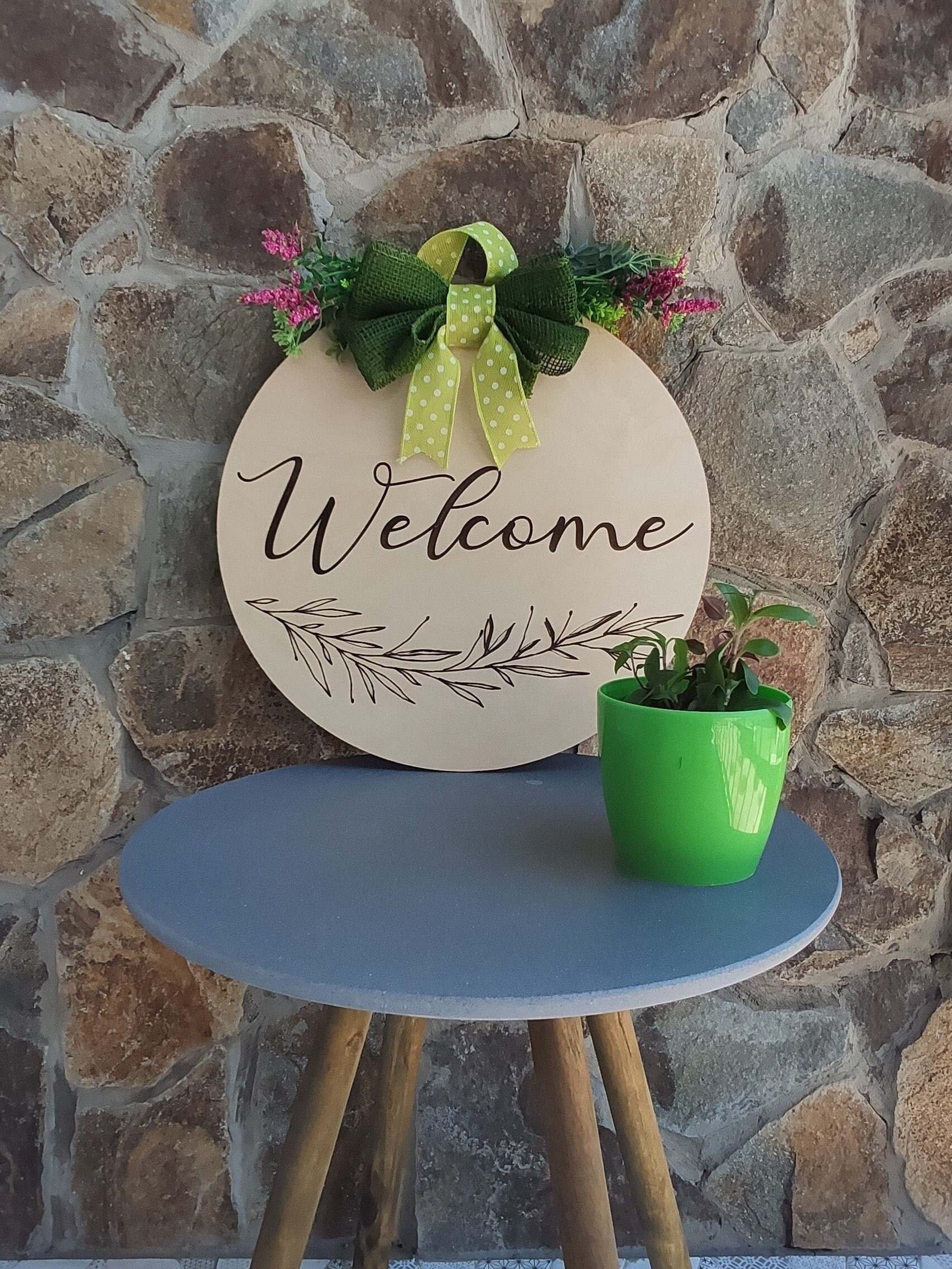 Welcome Door Sign Personalized Door Decor Nursery Outdoor - Etsy