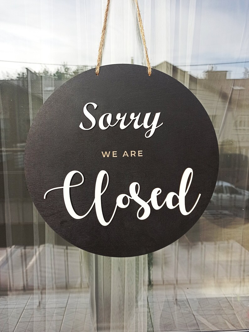 Open Closed Business Sign Boutique Sign Closed Shop Sign - Etsy