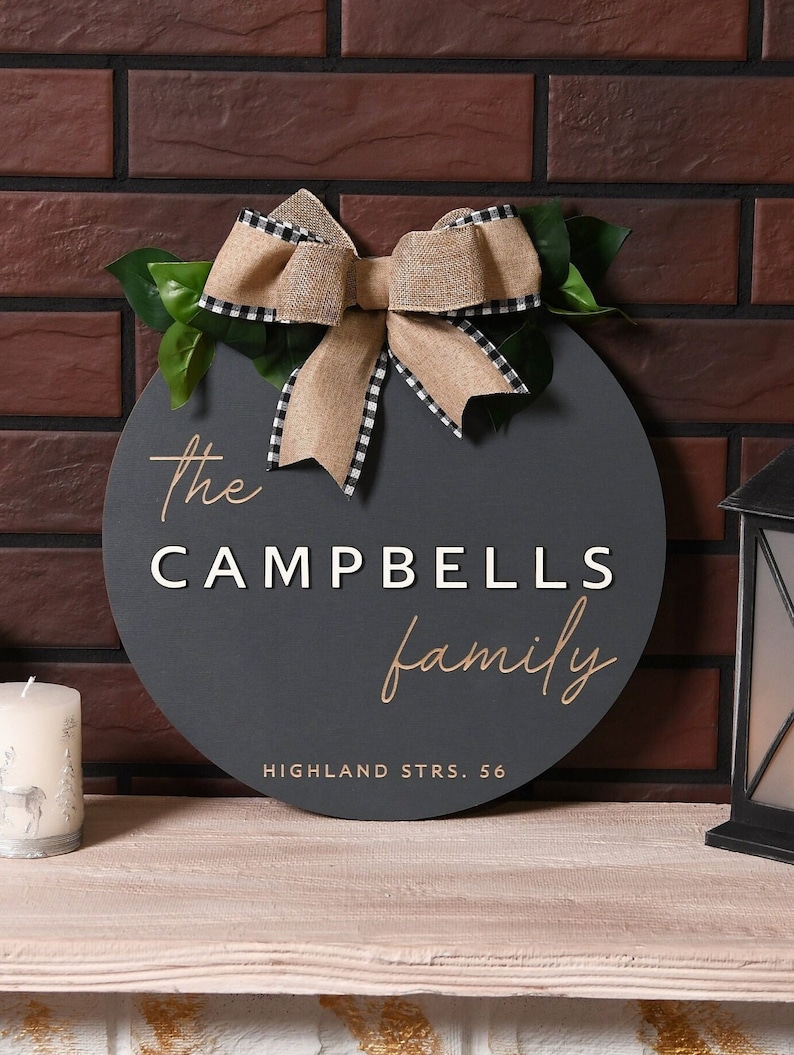 Personalized Family Door Sign Welcome Door Name Sign - Etsy