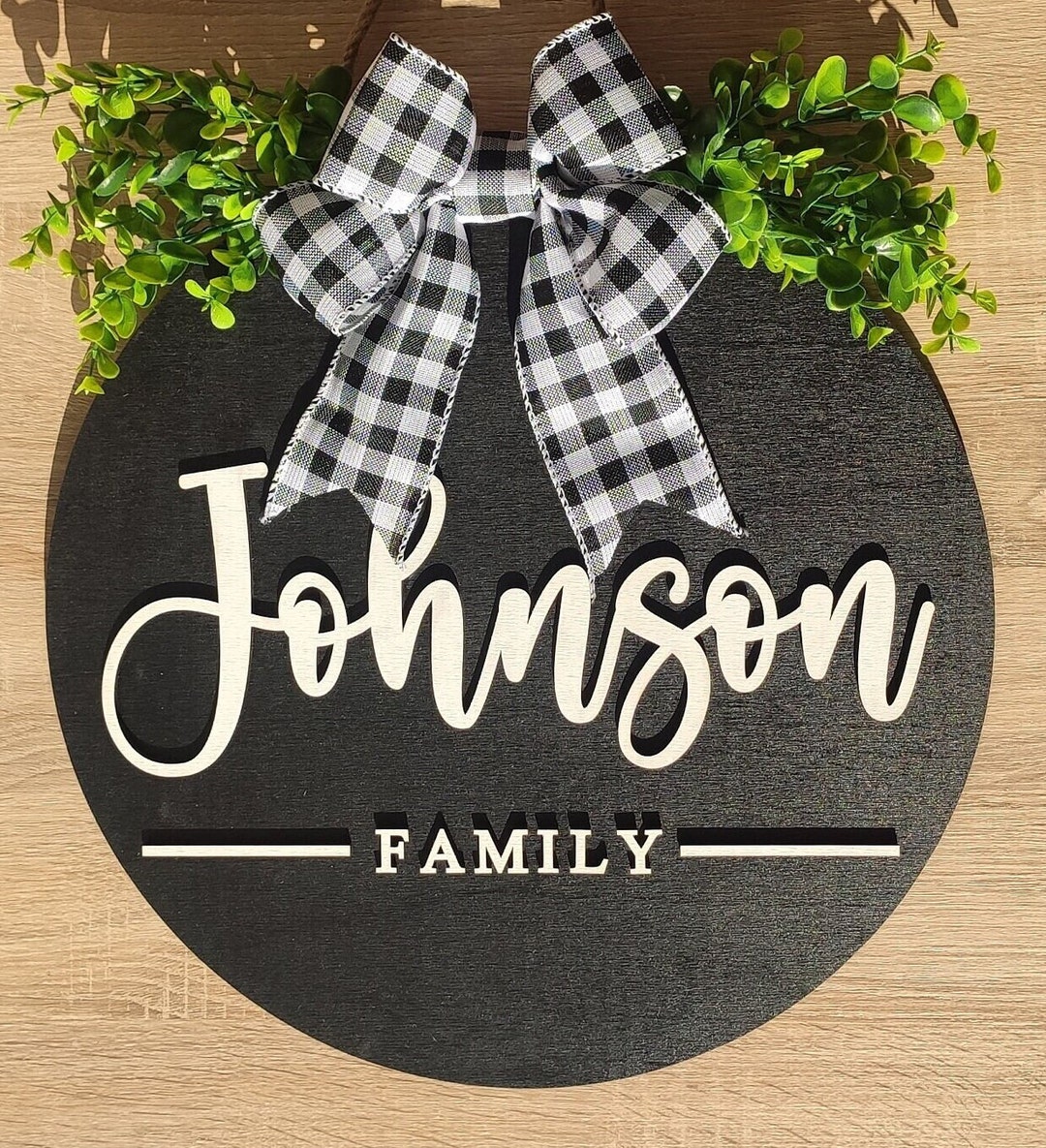 Personalized Family Door Sign, Last Name Sign, Welcome Door Sign ...