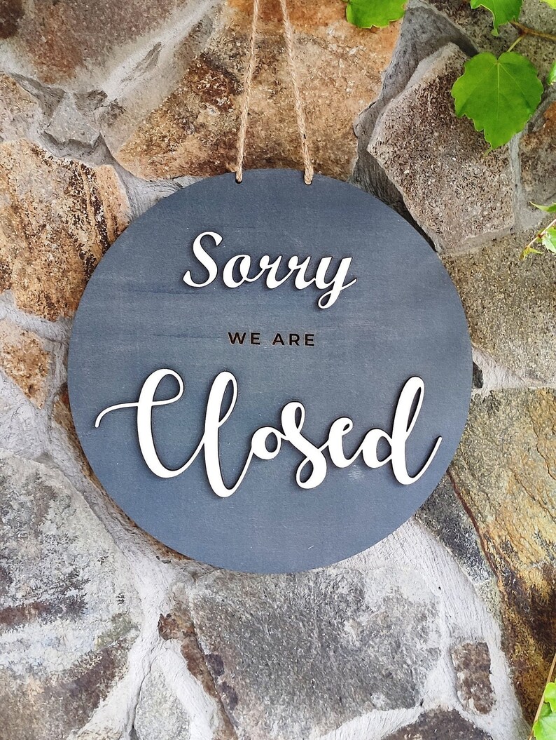 Open Closed Sign for Business Boutique Salon Store Sign - Etsy