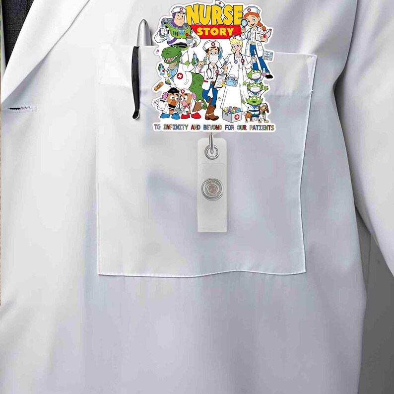 Disney Toy Story Nurse Badge Reel, Buzz and Woody Nurse ID Badge Holder ...