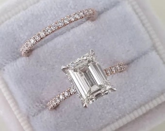 Emerald Cut Wedding Set | Etsy