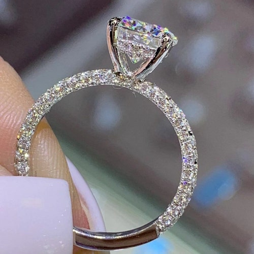 2ct Round Cut Engagement Ring. Diamond Engagement Ring. Bridal - Etsy