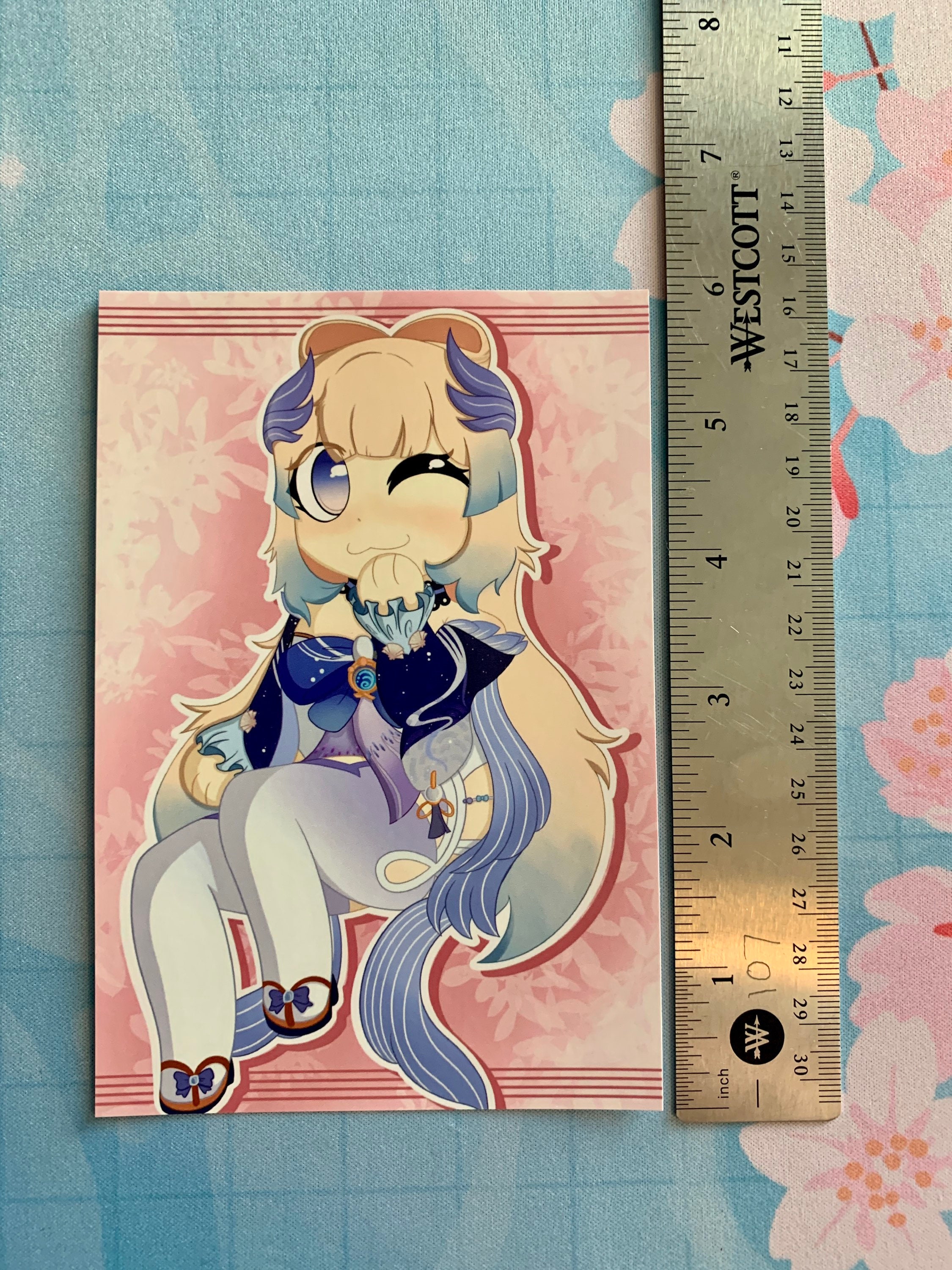 Chibi Sangonomiya Kokomi Art Print | Genshin Impact | 4x6 - Etsy