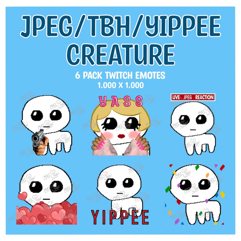 Yippee/tbh/creature Twitch Emotes - 1000x1000 - Etsy