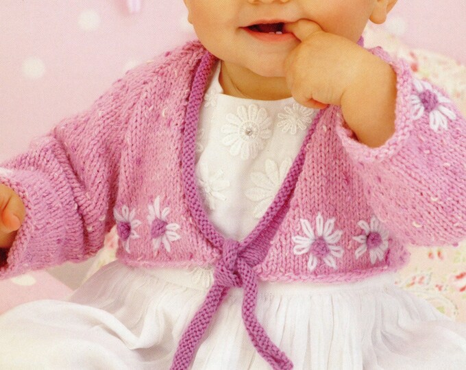Knitting Pattern (pdf File) Baby Cardigan/shrug (sizes 1/3/6/12/18 ...