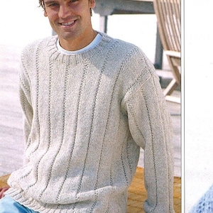 Aran 10-ply Knit Mens Sweater Round or Stand-up Neck With Zipper - 38 ...