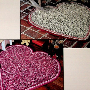Crochet Rug Pattern Book - Rags to Rugs - 6 Designs - Sunflower, Hearts ...