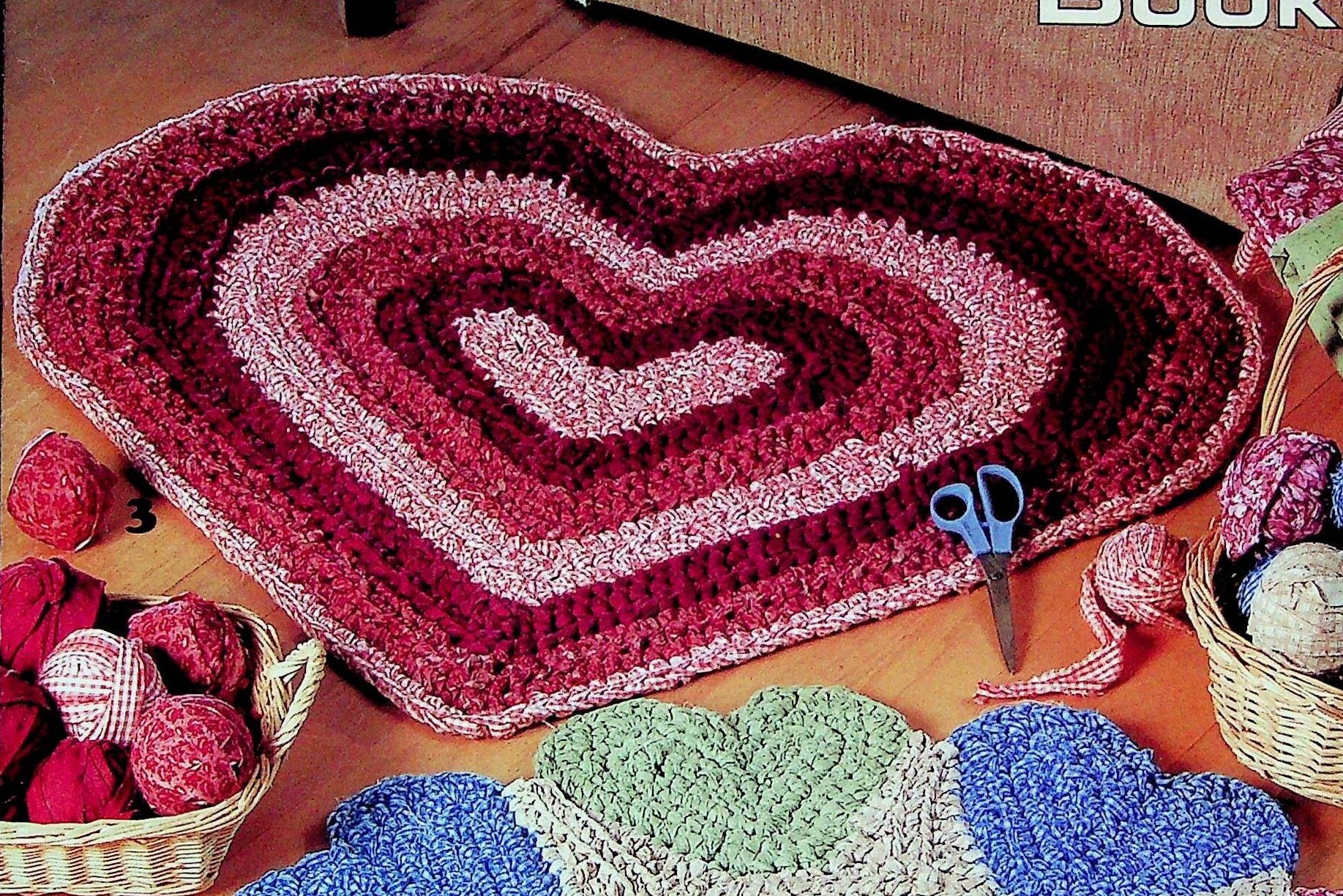 Heart Rag Rug Crochet Pattern Spring Crocheted Rag Rugs For The Gnomes