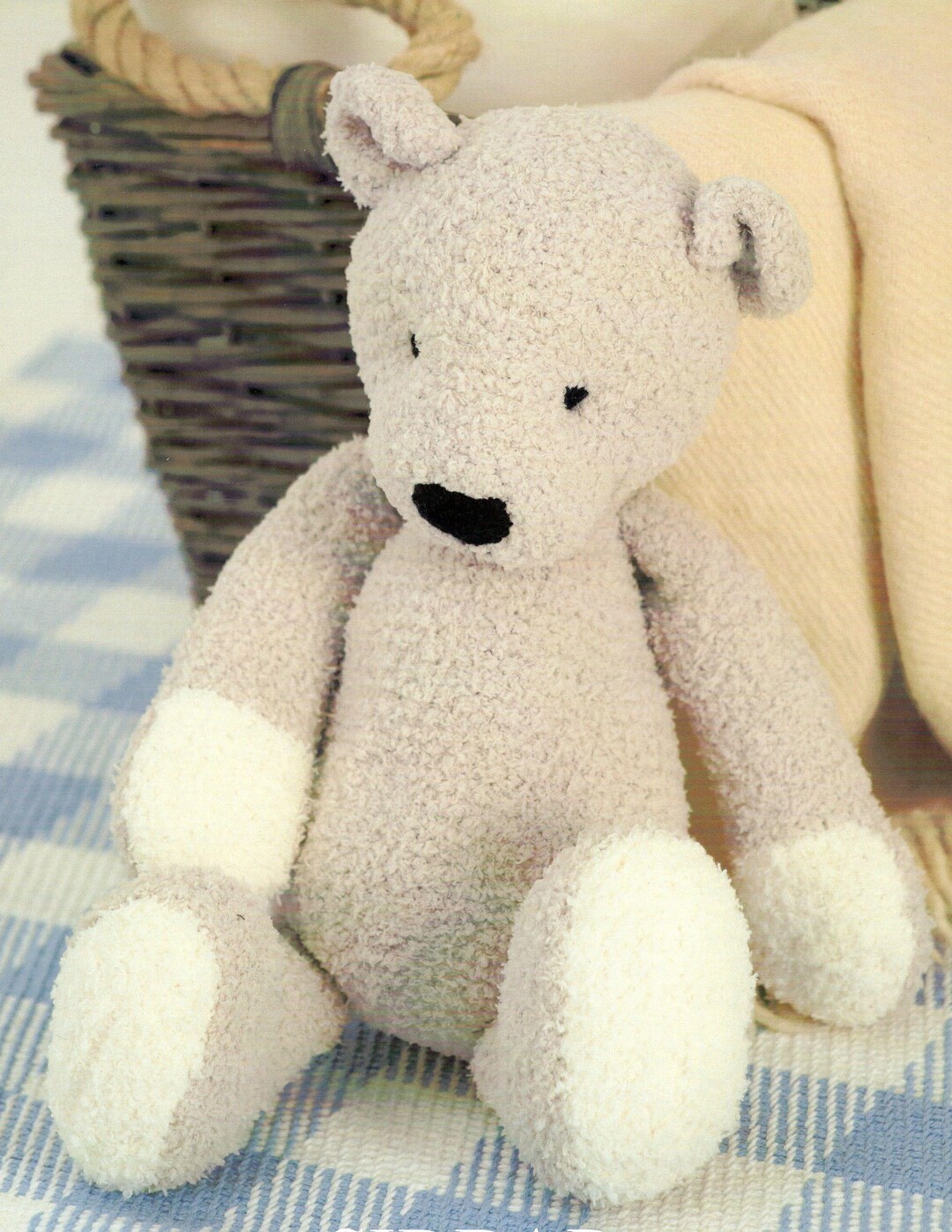 Ted the Bear - Height 16" or 41 Cm - Vintage Knitting Pattern - PDF ...