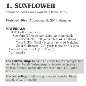 Crochet Rug Pattern Book - Rags to Rugs - 6 Designs - Sunflower, Hearts ...