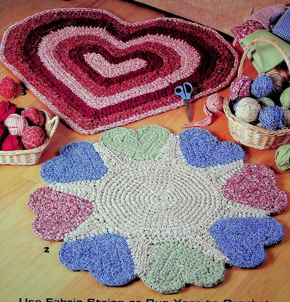Crochet Rug Pattern Book Rags to Rugs 6 Designs - Etsy