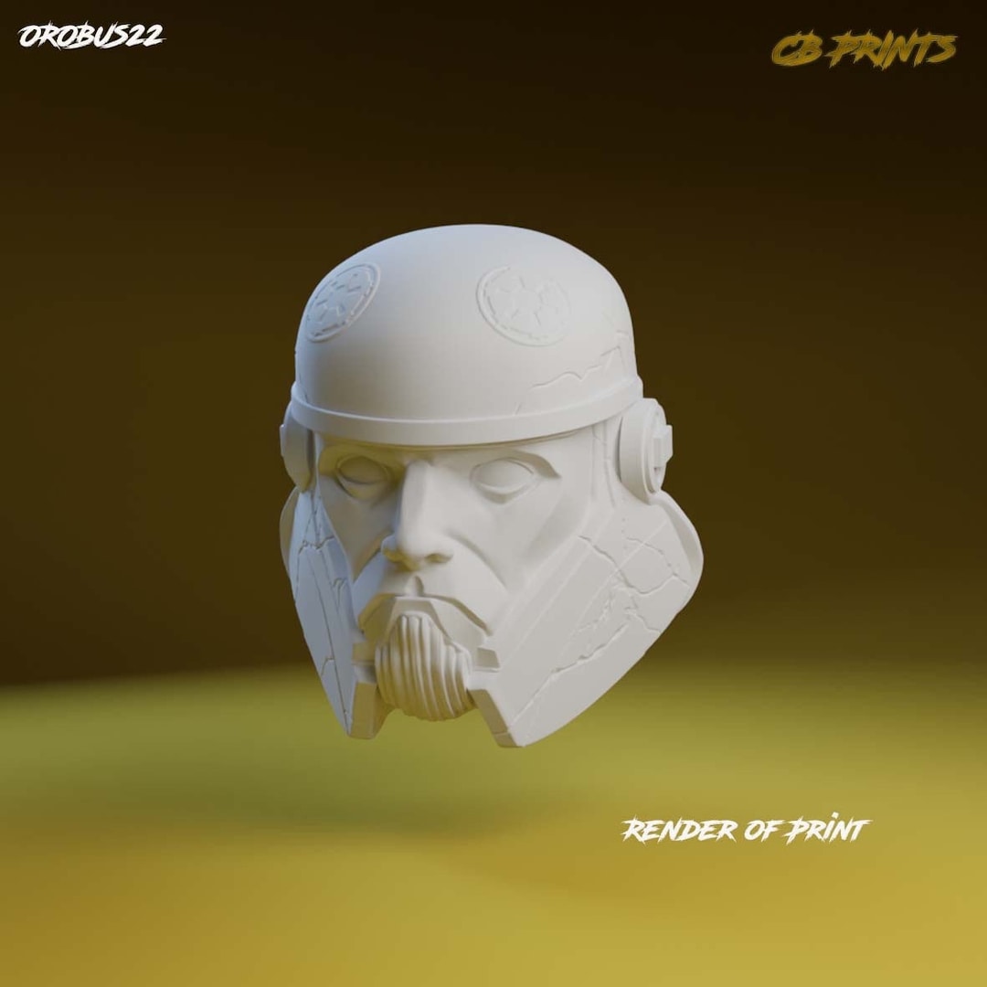 Captain Enoch Helmet 3d Printed Head Sculpt Black Series Scale Etsy Uk