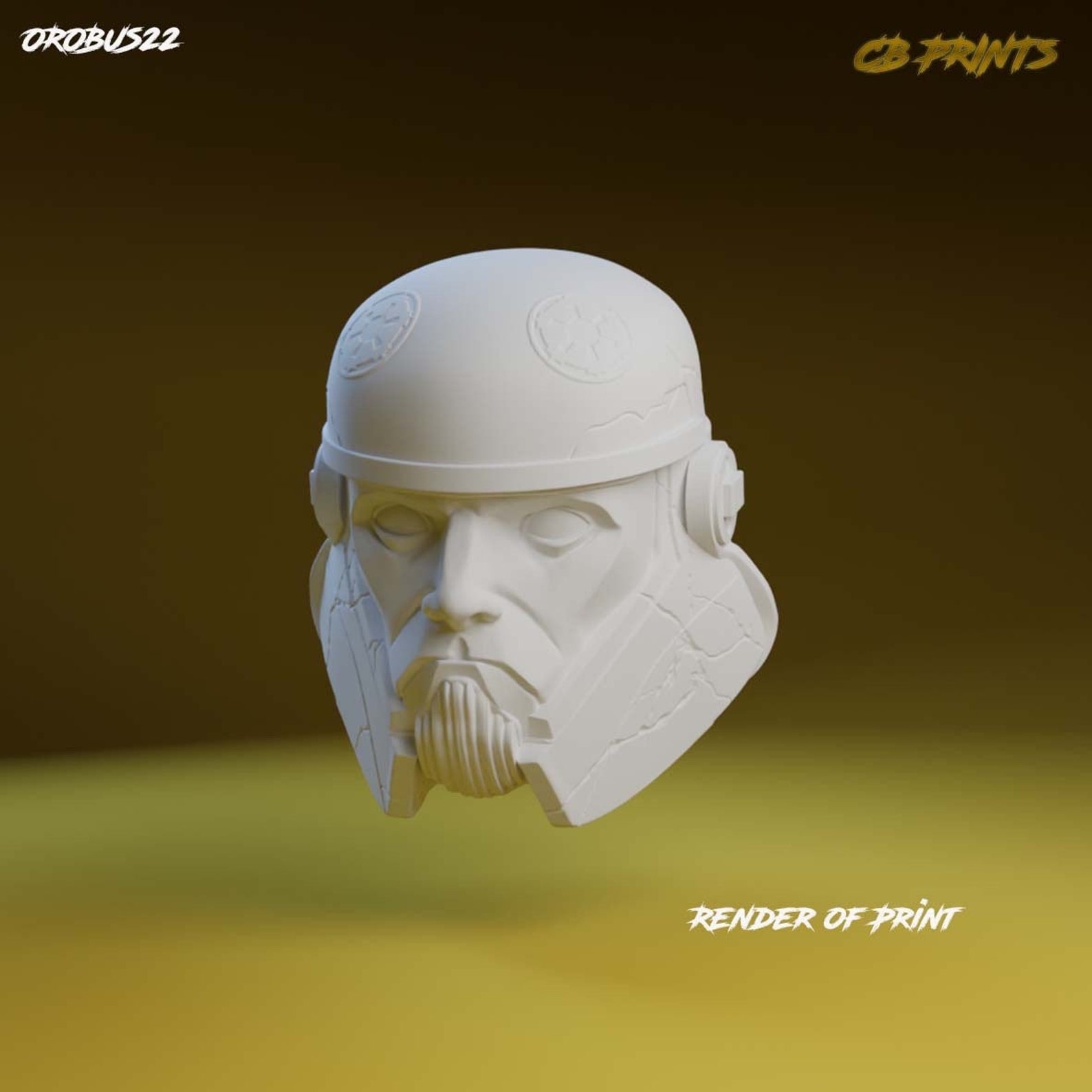 Captain Enoch Helmet 3d Printed Head Sculpt Black Series Etsy Portugal