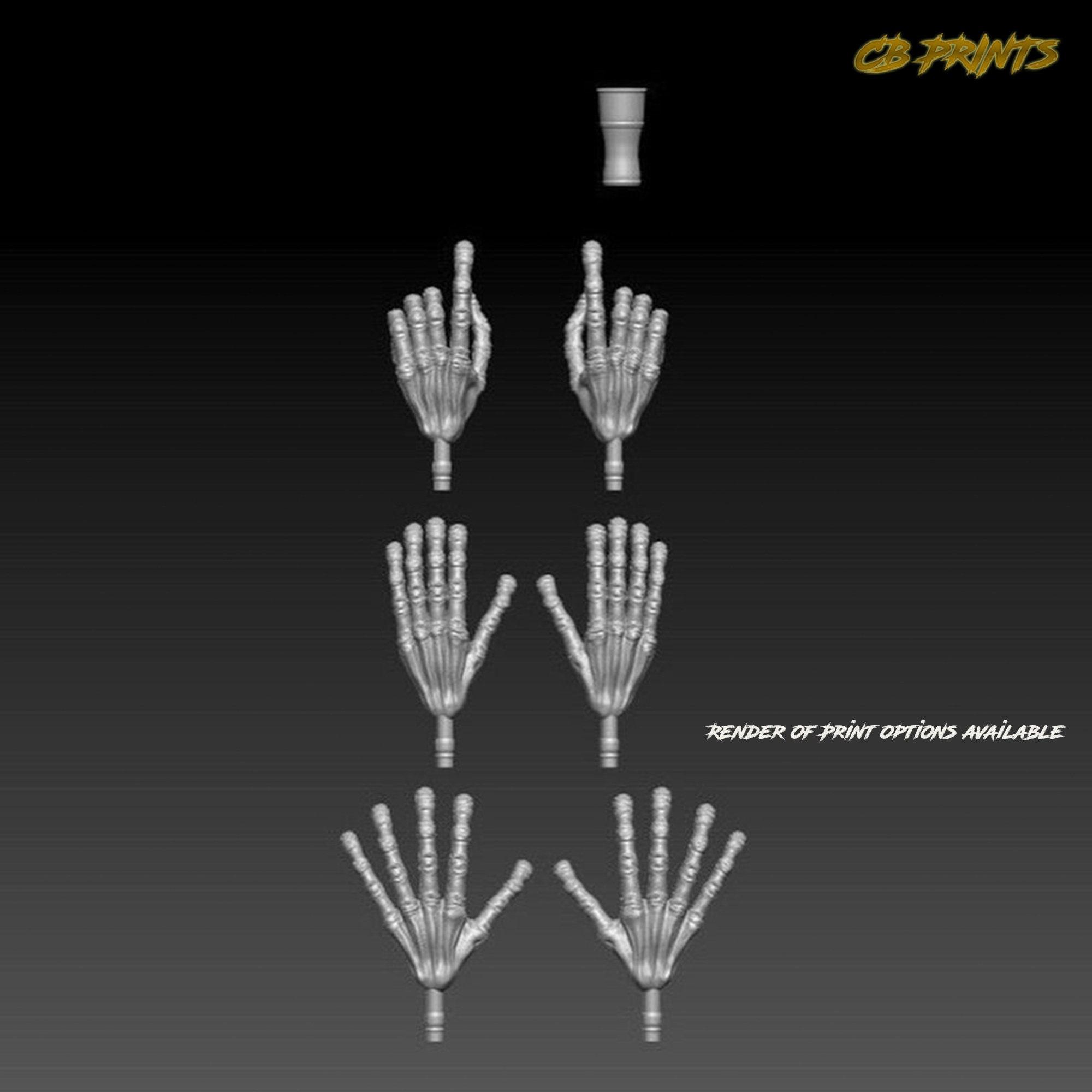 Cantina Alien Heads and Hands - 3D Printed Head Sculpt - Black Series ...