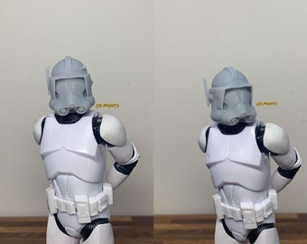 Phase 2 Commander Fox Doom Clone Trooper Realistic Head 1:12 Scale ...