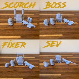 1/12 Clone Commando KIT (standard,sev, Scorch, Boss,fixer)- Black ...