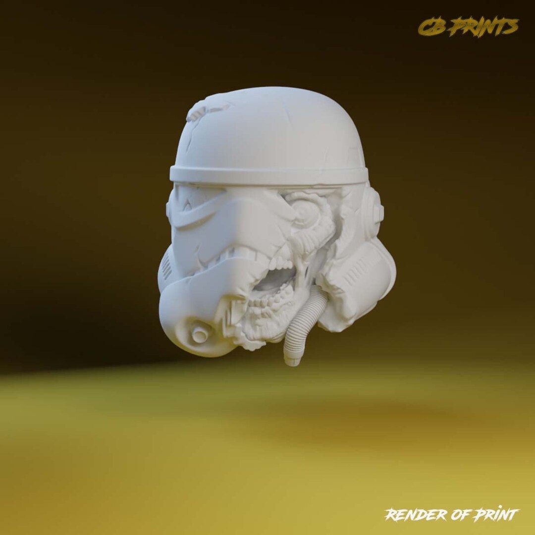 1/12 Zombie Stormtrooper Helmet Black Series Scale - Etsy